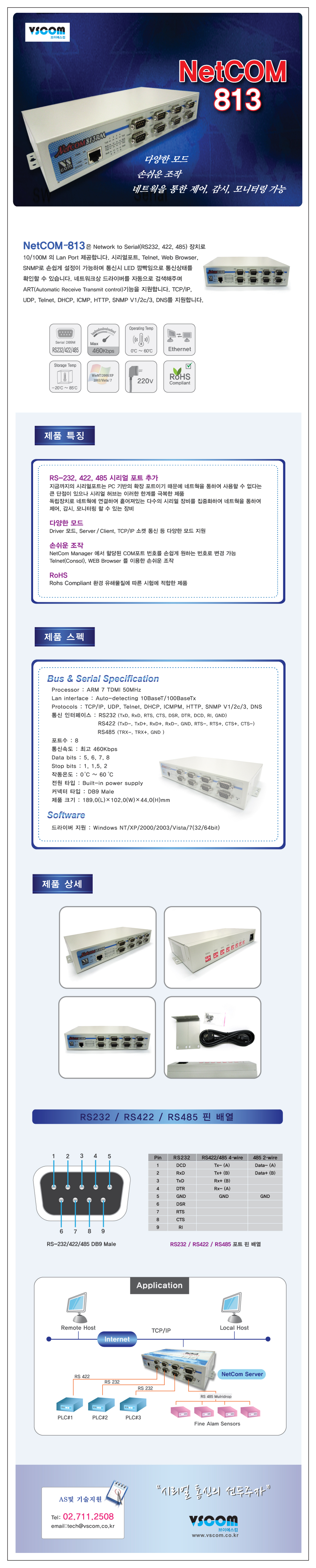 Netcom시리즈(시리얼 to 이더넷) - NetCom 813