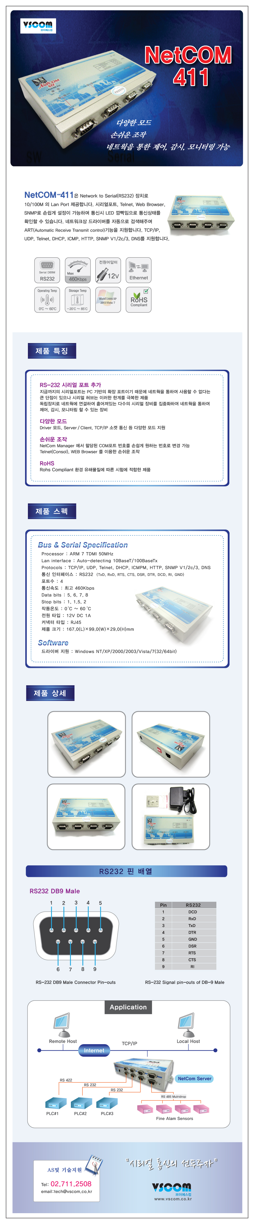 Netcom시리즈(시리얼 to 이더넷) - Netcom 411