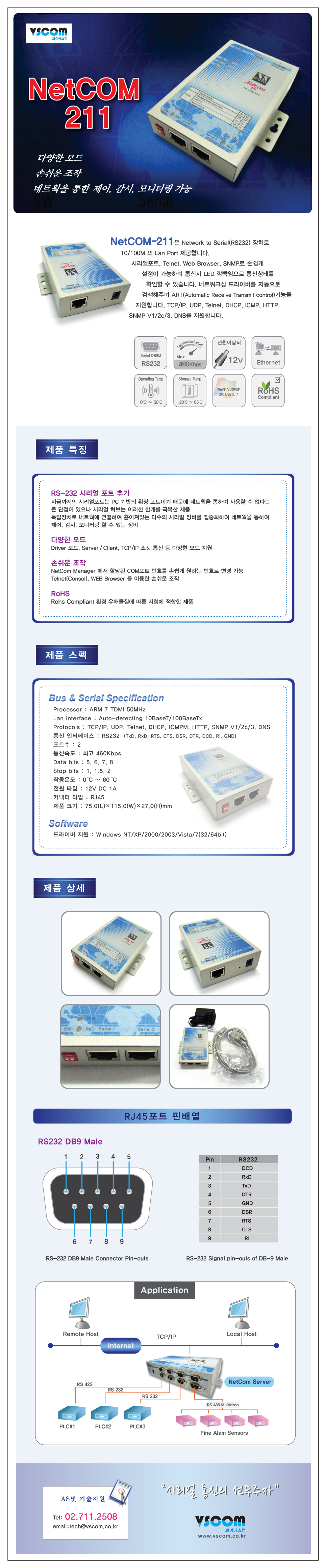 Netcom시리즈(시리얼 to 이더넷) - Netcom 211