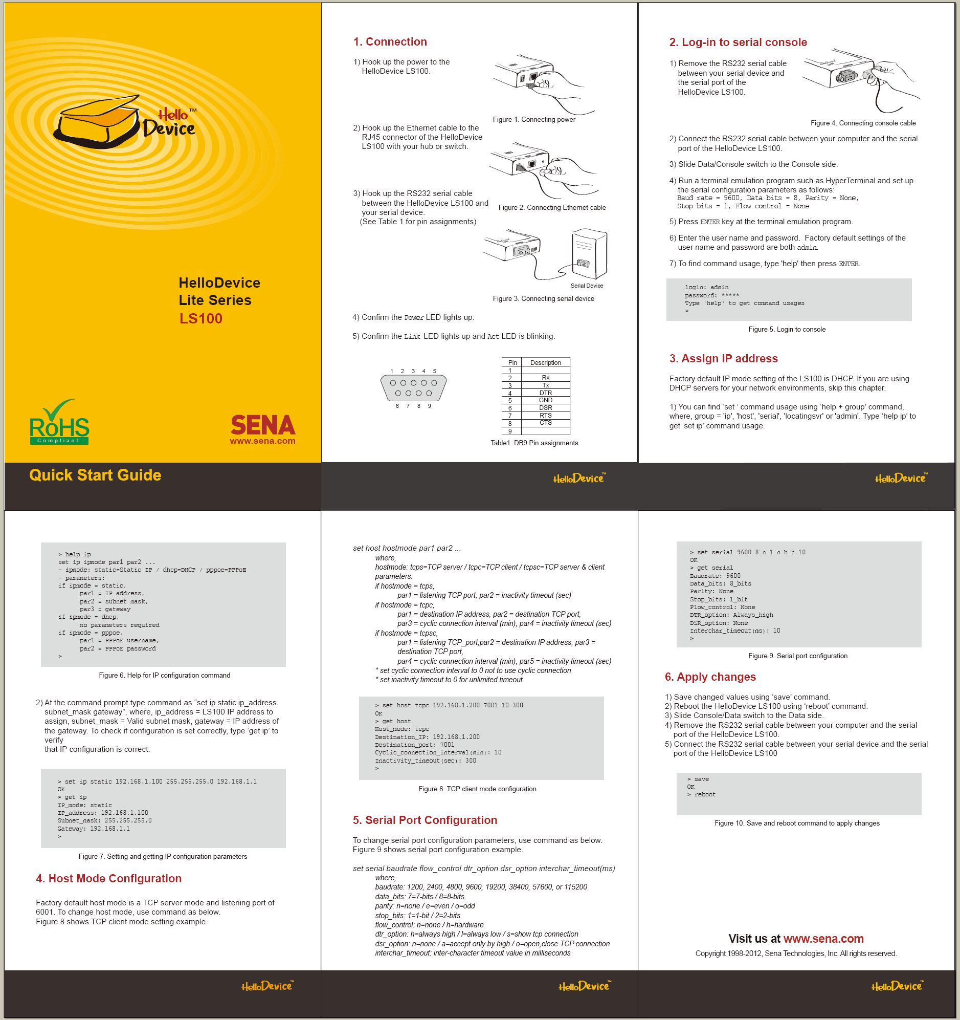 기술지원 - HelloDevice LS100 _Quick Start